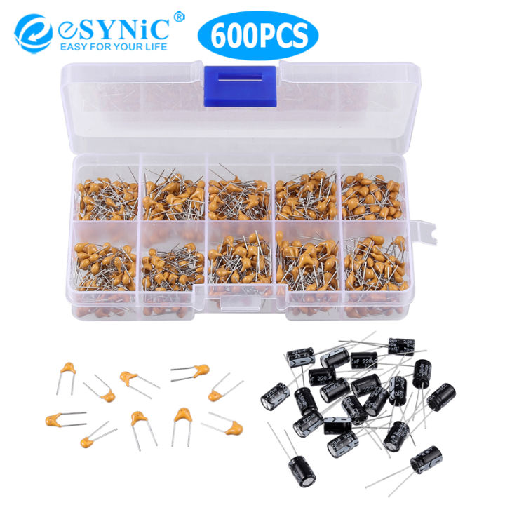 eSYNIC Ceramic Capacitor Assortment Kit - Set of 600 Small Assorted ...