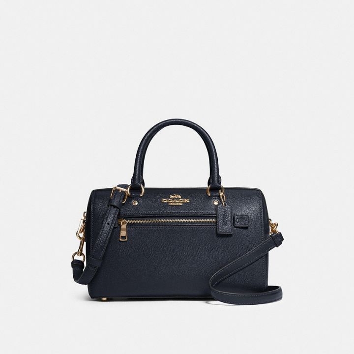 Coach Rowan Satchel Crossbody Bag - Navy Blue | Lazada
