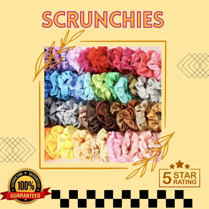 SCRUNCHIES HAIR TIE ASSORTED COLORS - SINGLE PACK | Lazada PH