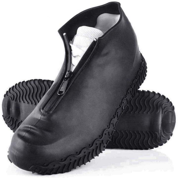 ถุงคลุมรองเท้าใช้ใหม่ได้,ซิลิโคนกันน้ำ Overshoes ซิปกลางแจ้งที่ป้องกัน ...