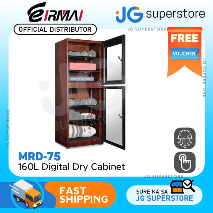 Eirmai 160L Electronic Digital Dry Cabinet Dehumidifying Box with Touchscreen Display and AI ...