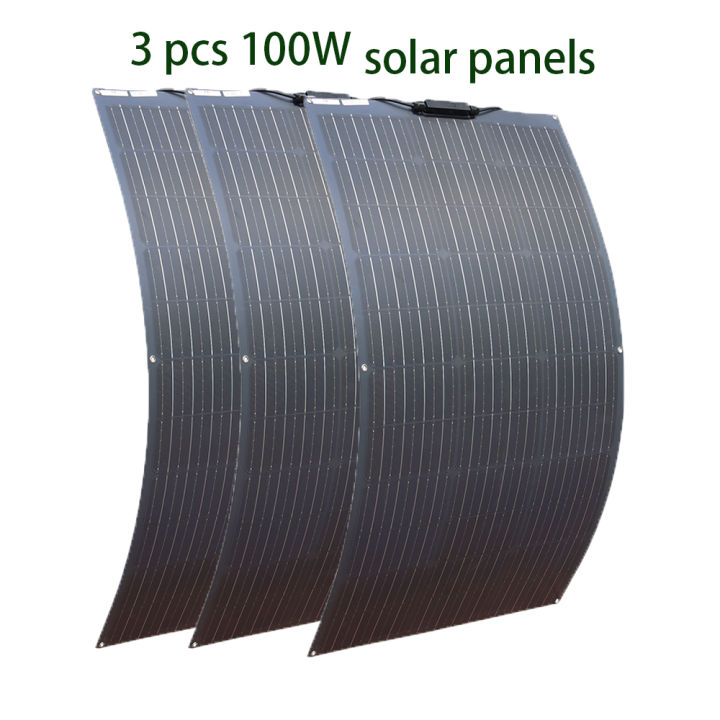 100W 200W 300W 400W Solar Panel Kit or 18V Flexible Mono Photovoltaic ...