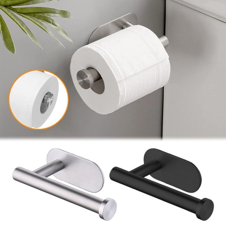 Self Adhesive Toilet Paper Holder Wall Mount No Punching Sus304