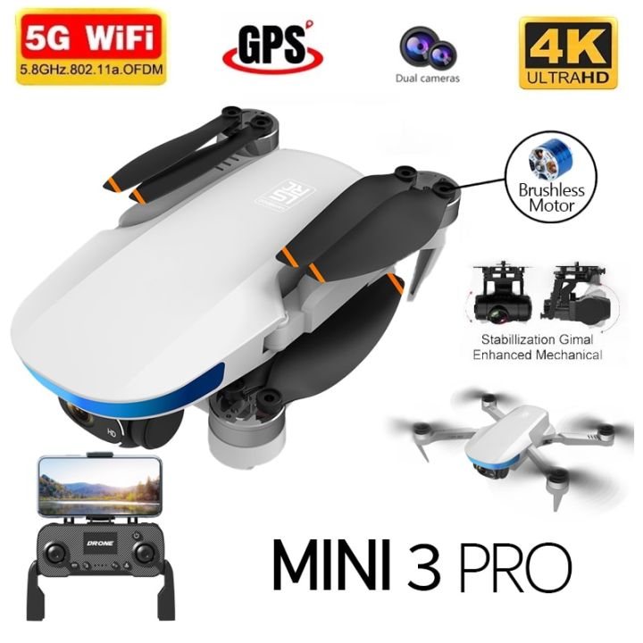 S6S Mini 3 Pro Aircraft 4k professional GPS 5KM 4K Aircraft HD Camera Quadcopters With Camera ...