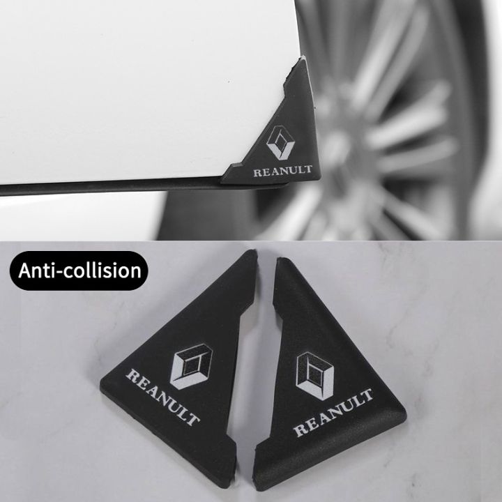 2 PCS/SET Logo Renault Car Door Corner Anti-collision Sticker For Clio ...