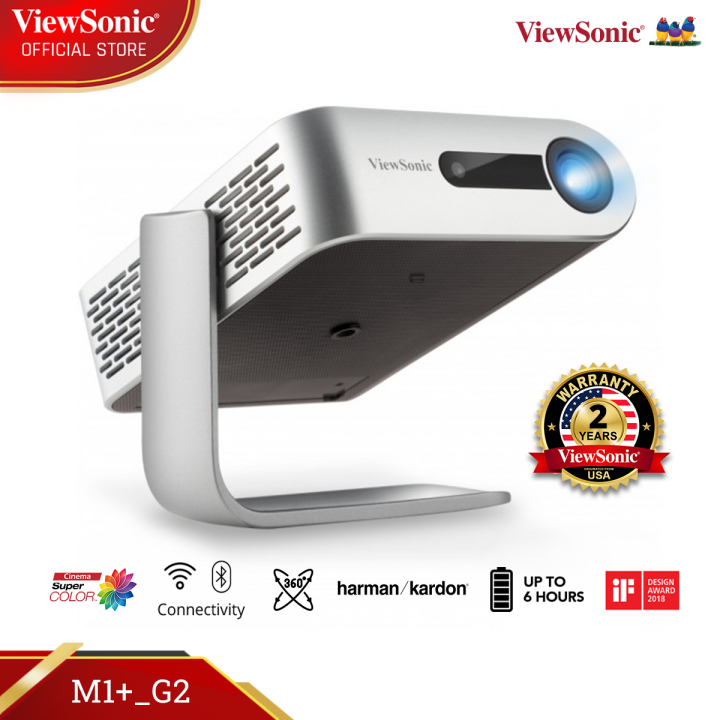 ViewSonic Proyektor M1+_G2 Smart LED Portable Projector with Harman Kardon® Speakers | Lazada ...