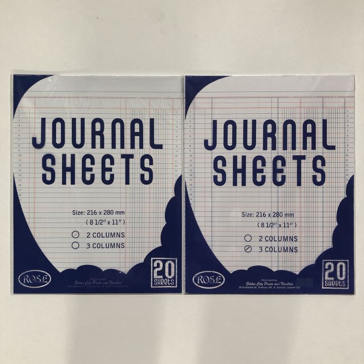 Rose Accounting Journal Sheets | Lazada PH