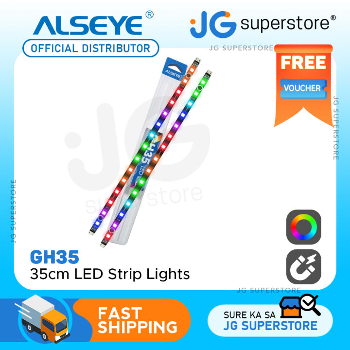 Alseye GH35 35cm RGB Lighting LED Strip with Magnetic Grip PC Lights ...