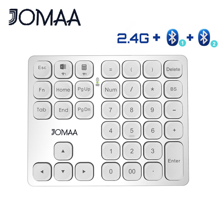 Jomaa Numeric Keyboard Wireless Numeric Keypad Rechargeable 35keys