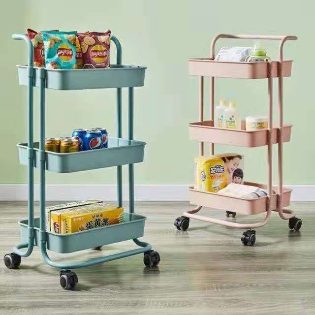 3 Layer Multipurpose Trolley Cart Utility Cart Storage Rack Organizer ...