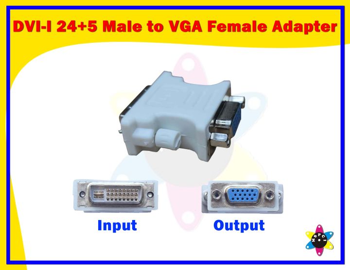 DVI-I 24+5 Male to VGA Female Adapter | Lazada PH