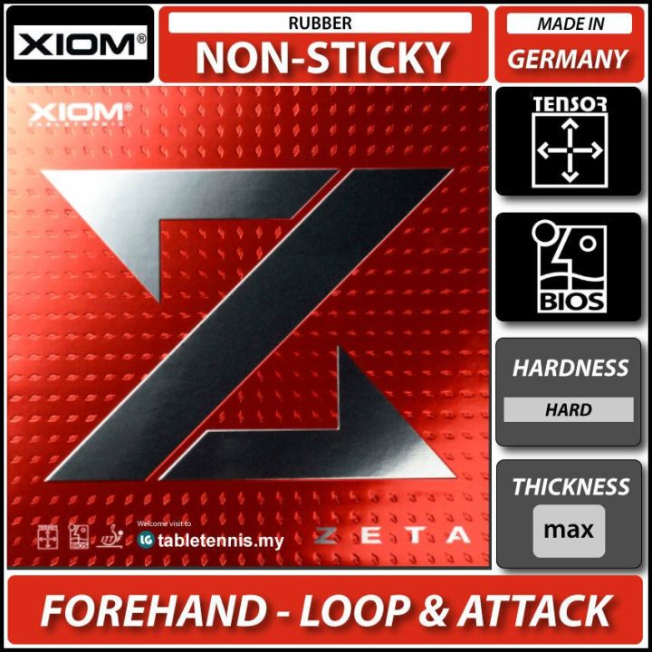 Xiom Rubber Zeta Asia Ping Pong Table Tennis Spin Rubber | Lazada