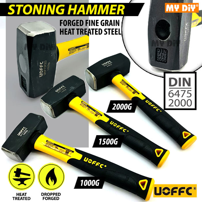 MYDIYHOMEDEPOT - UOFFC 1000G 1500G 2000G STONING HAMMER FIBERGLASS ...