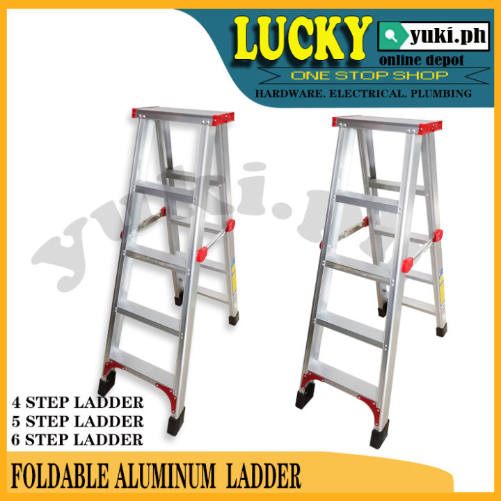 GOLDEN DRAGON FOLDABLE ALUMINUM LADDER A-TYPE ( 4 STEPS ) | Lazada PH