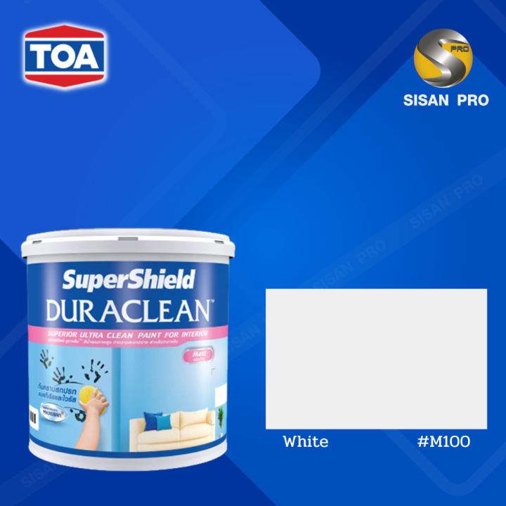 TOA ทีโอเอ ดูราคลีน สีน้ำภายในชนิดด้าน #M100 (1ก.ล.) | Lazada.co.th