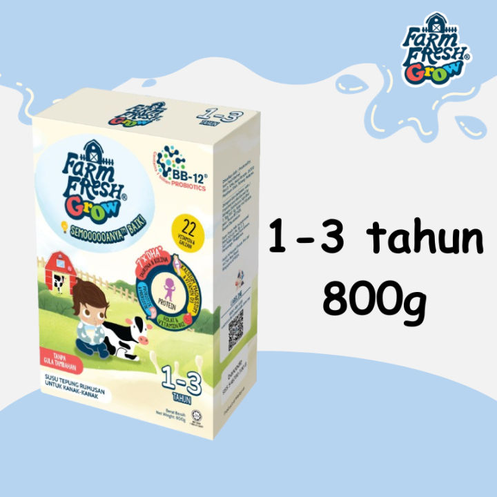 Farm fresh grow milk powder with probiotics [ 1-3YRS Milk Powder 800G ...
