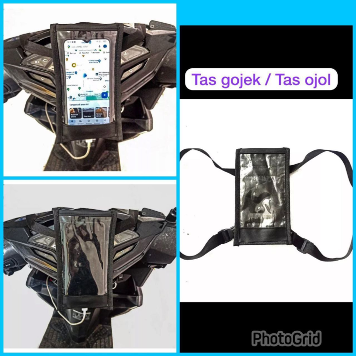 Holder Tempat Hp Motor Tas OJOL Gojek Grab Waterproof Multifungsi ...