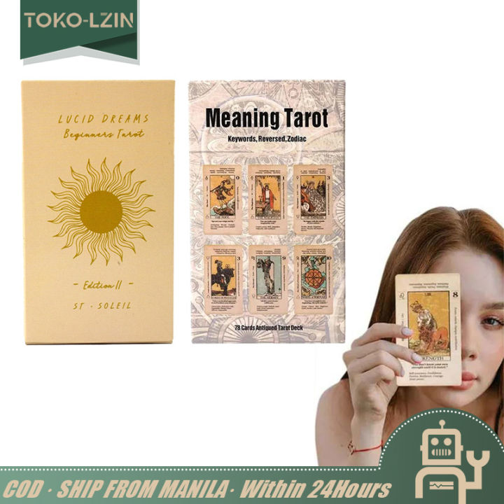 Portable Divination Original Tarot Deck Set with Instruction booklet ...