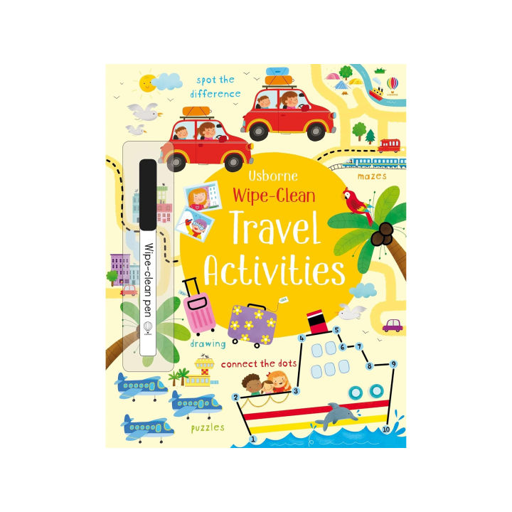 milumilu Usborne Wipe Clean Travel Activities Colouring English ...