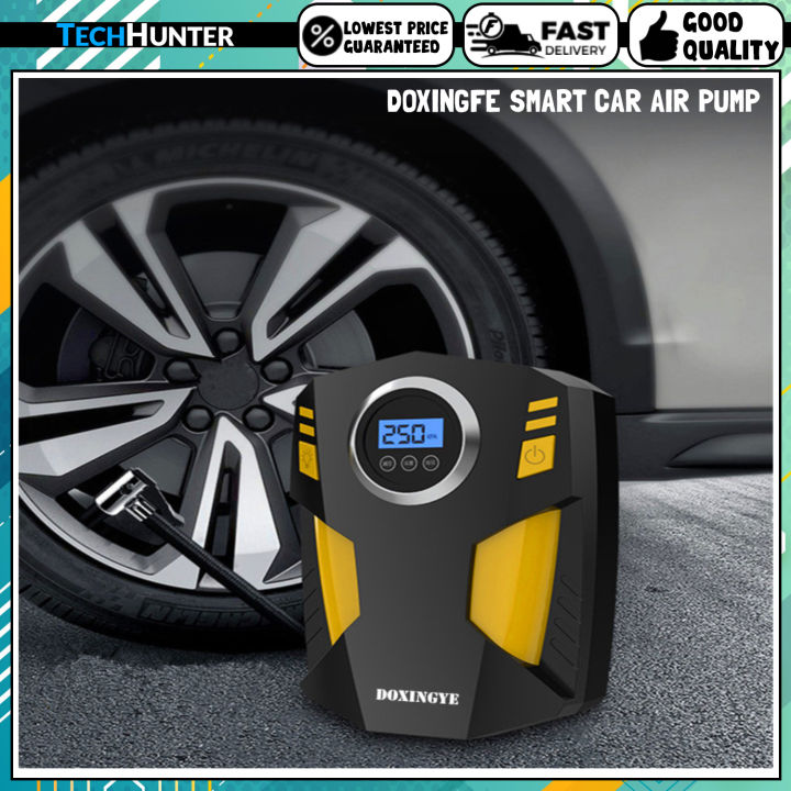 TECHHUNTER 12V Portable Electric Inflator Tire Inflator Air Compressor ...