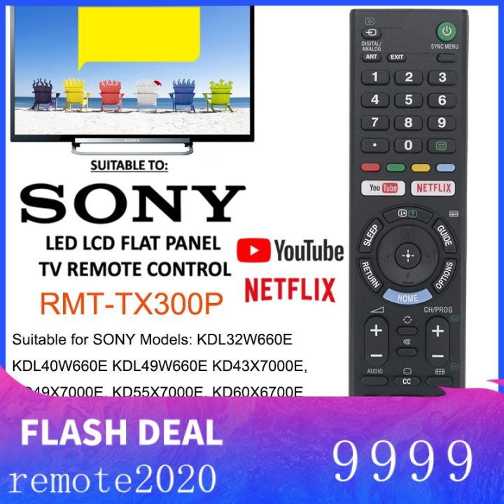 SONY RMT-TX300P REMOTE CONTROL for Sony VIA TV SMART TV YOUTUBE NETFLIX ...