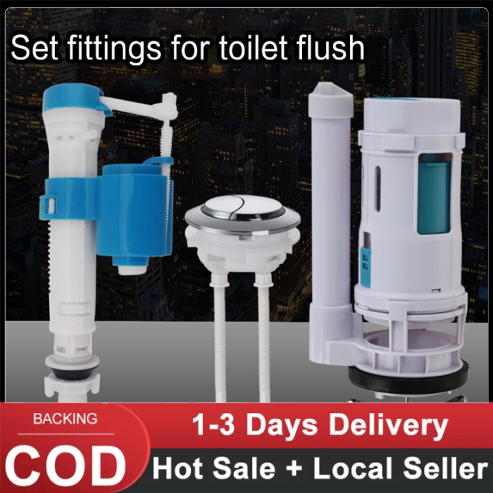 【Local delivery】Top Sale Toilet Flush Set Fittings ECQ CISTERN FITTINGS ...