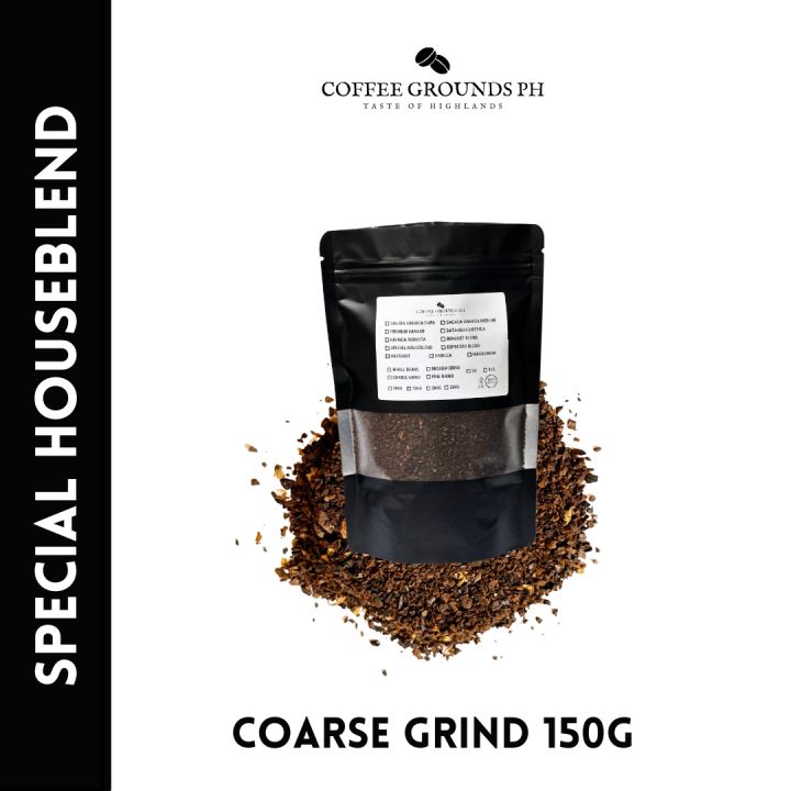 Coffee Grounds PH - Special Houseblend 150g | Coarse Grind Coffee x Dark Roast | Organic Coffee ...