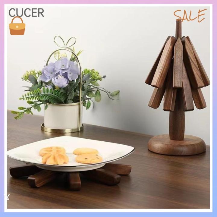 CBT Black Walnut Insulation Mat Folding Solid Wood Heat-insulating ...
