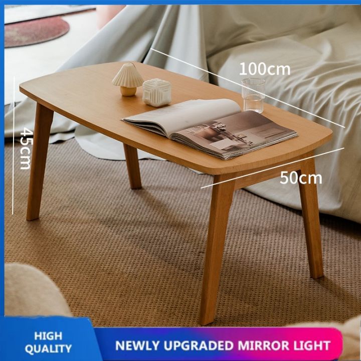 folding Coffee table small apartment solid wood table living room ...