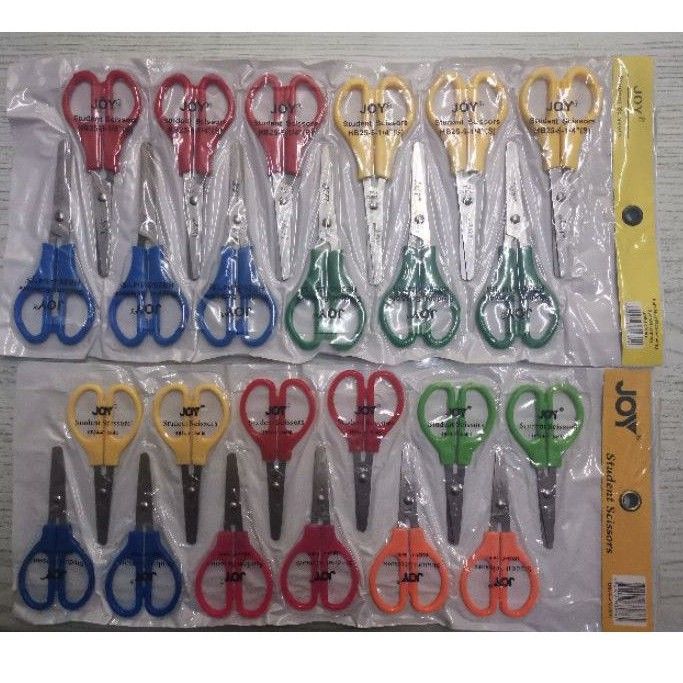 JOY Student Scissors 4inch 5 1/4nch Assorted Color 12pcs | Lazada PH