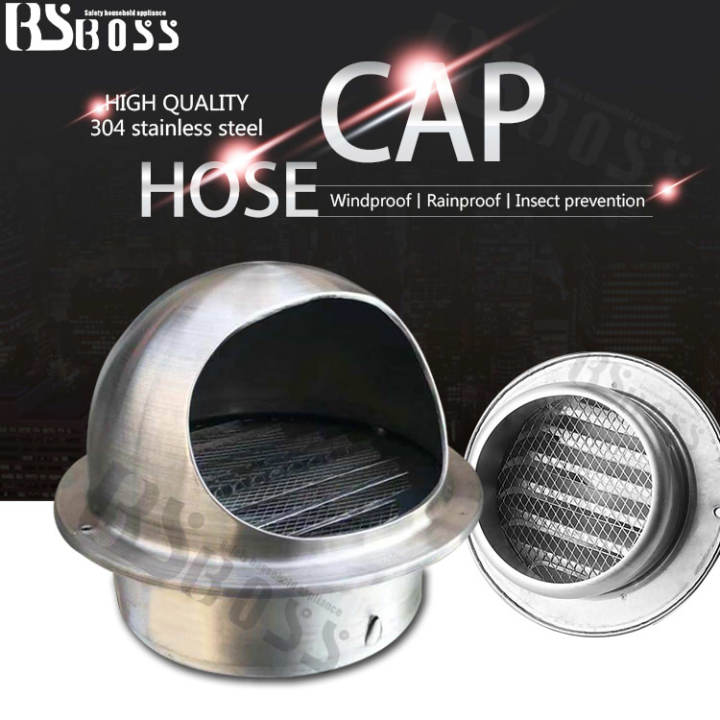 BSBOSS 4" (100mm) 6" (150mm)Stainless Steel Hood Ducting Cap - For ...
