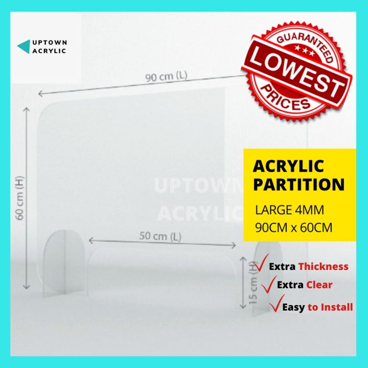 ⚠WHOLESALE PRICE⚠ Acrylic Sneeze Guard / Large Partition / Divider for ...