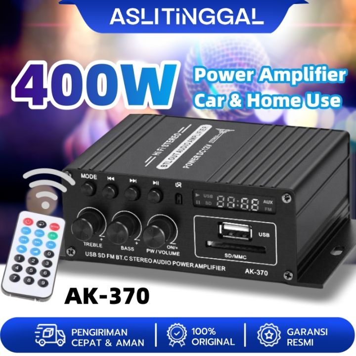 AK370 Power Amplifier 12V 400W Audio Bluetooth Mobil Car Audio ...