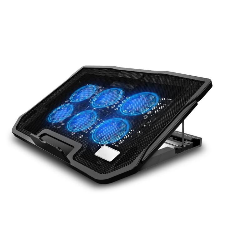 2 Usb Ports Six Cooling Fans Lap Cooler Pad Notebook Stand For 14/15 ...