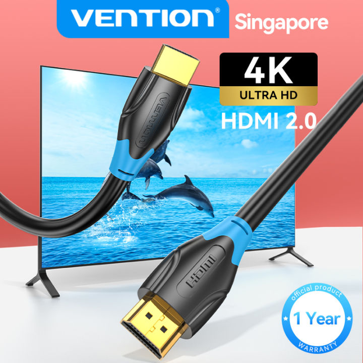 Vention HDMI Cable 4K 60Hz High Speed HDMI Male to Male 2.0 Cable HDMI Adapter with 3D for HD TV ...