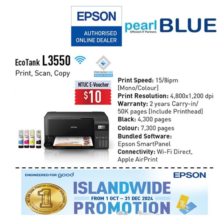 Epson EcoTank L3550 Ink Tank Printer｜HOME PRINTING AT A WHOLE NEW LEVEL ...