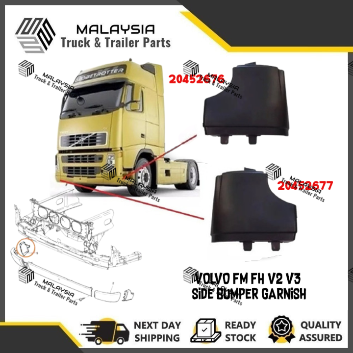 VOLVO FM FH V2 V3 VERSION 2 3 SIDE BUMPER GARNISH 20452676 20452677 ...