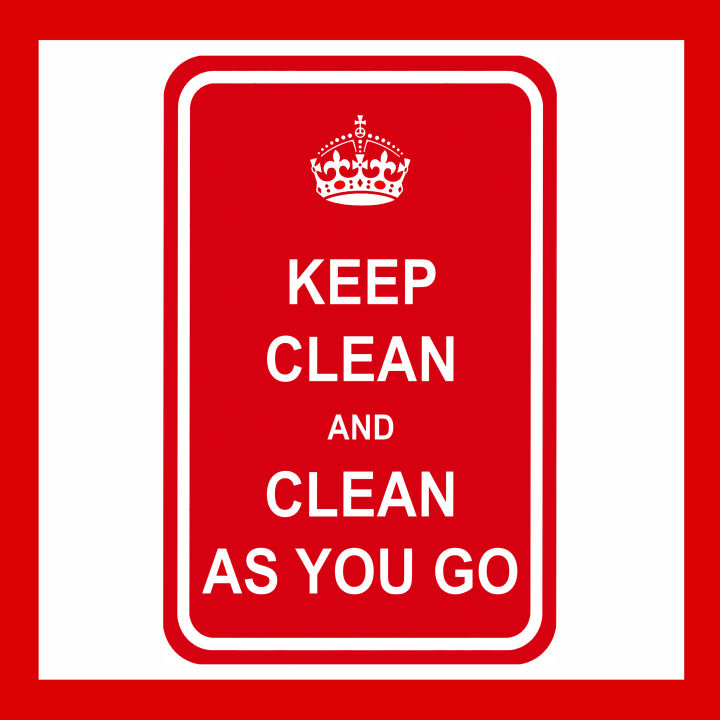Clean as You Go Signage Laminated/PVC/Sticker/Metal Sheet | Lazada PH