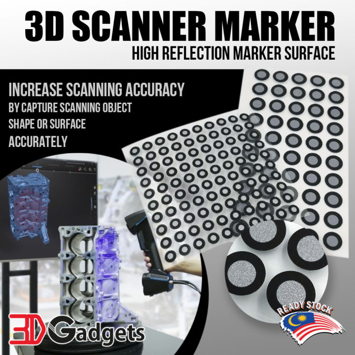 3D Scanner Marker Sticker Type High Reflection Marker Dot (Per Piece ...