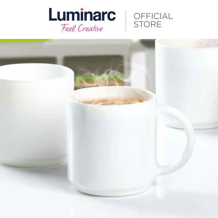 Luminarc P8675 Everyday 34cl White Opal Coffee/ Tea Mug Heat Resistant ...