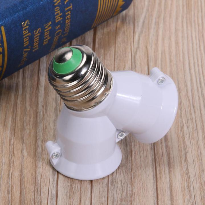 2 in 1 E27 Lamp Socket Splitter Adapter Light Bulb Base Stand Holder ...