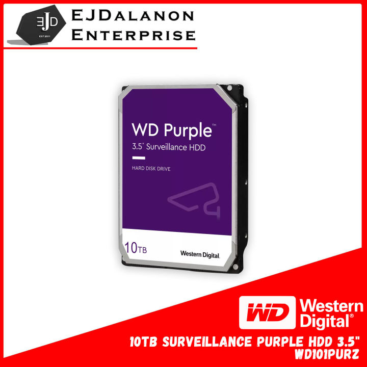 Western Digital 10TB Surveillance Purple HDD 3.5" WD101PURZ | Western ...