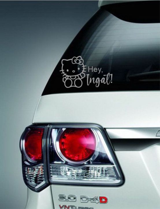 Hello kitty quote sticker for car, motorcycle, gadget, wall, and other ...
