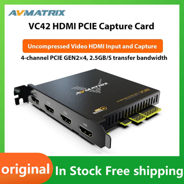 AVMATRIX VC42 Uncompressed 4 Channel HDMI PCIE Video Capture Card For ...
