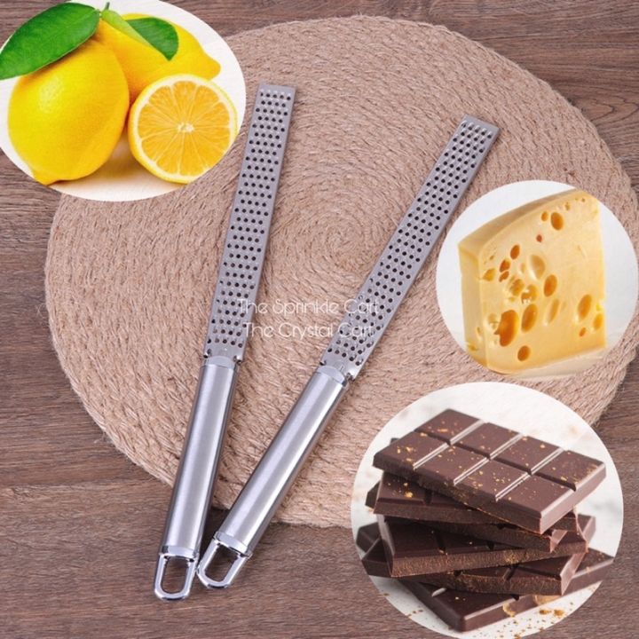 Lemon Zester Stainless Steel Grater Chocolate Fruit Cheese Ginger ...