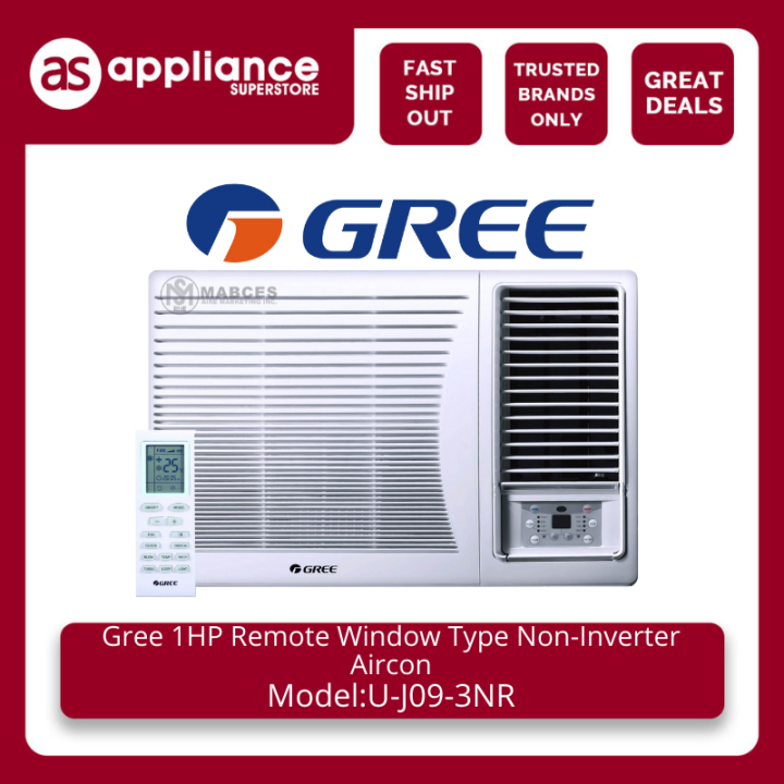 Gree 1HP Remote Window Type Non-Inverter Aircon U-J09-3NR | Lazada PH