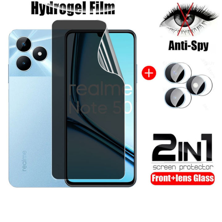ฟิล์มไฮโดรเจลเพื่อความเป็นส่วนตัวสำหรับ Realme Note 50 Note50 2024 ...