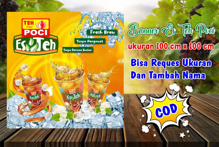 Spanduk Es Teh Poci I Banner Minuman | Lazada Indonesia