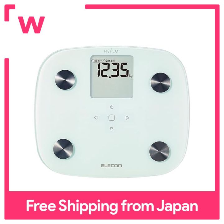 ELECOM Body Composition Meter Compact Weight, Body Fat Percentage, Visceral Fat Level, BMI ...