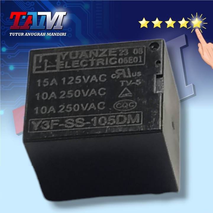 RELAY YUANZE 15A 125VAC / 10A 250VAC / Y3F SS 105DM / 5V 4PIN | Lazada ...